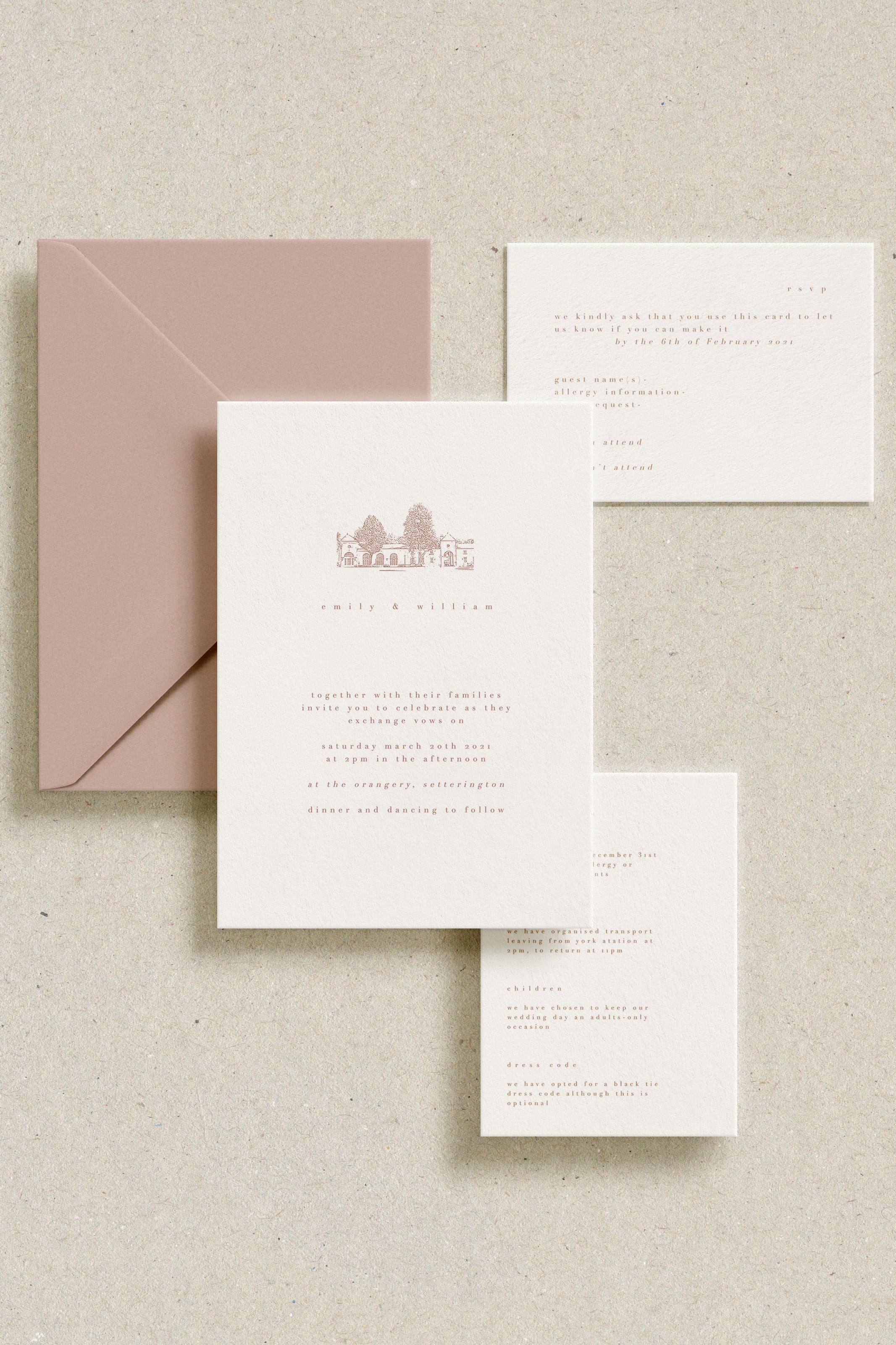 August Wedding Invitations – Smith & The Magpie