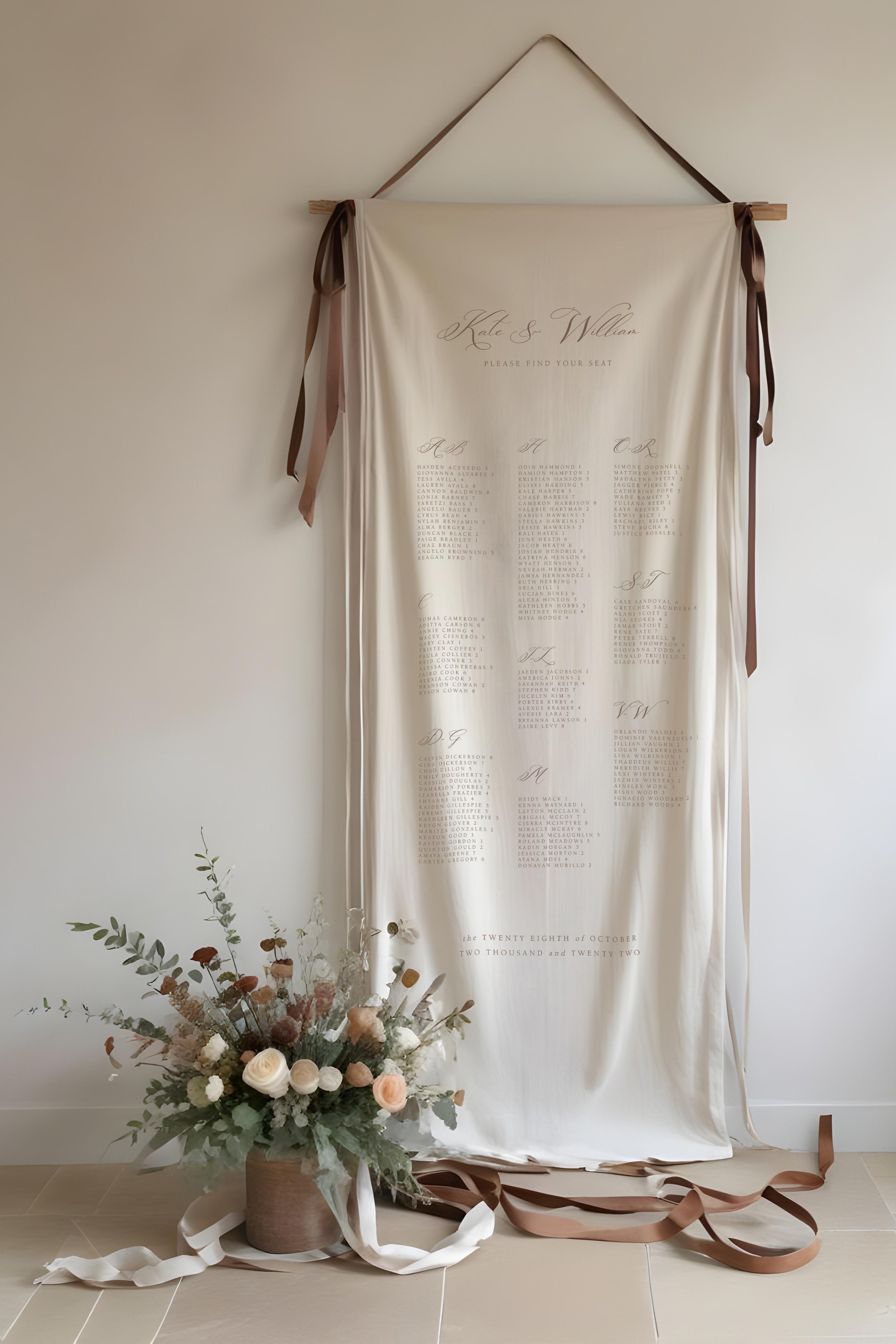 Cotswolds Linen Seating Chart – Smith & The Magpie