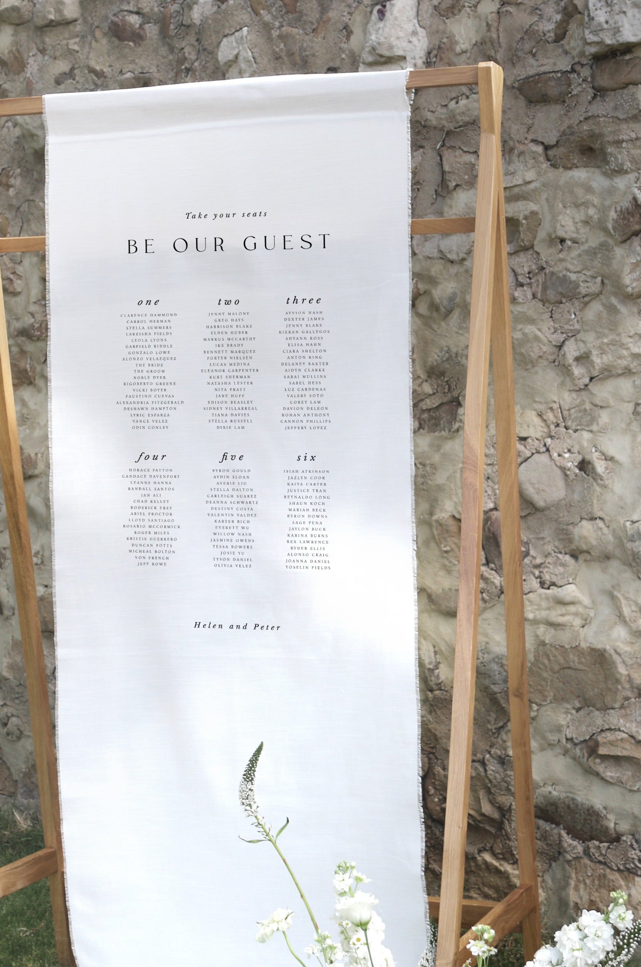 Middleton Linen Seating Chart – Smith & The Magpie