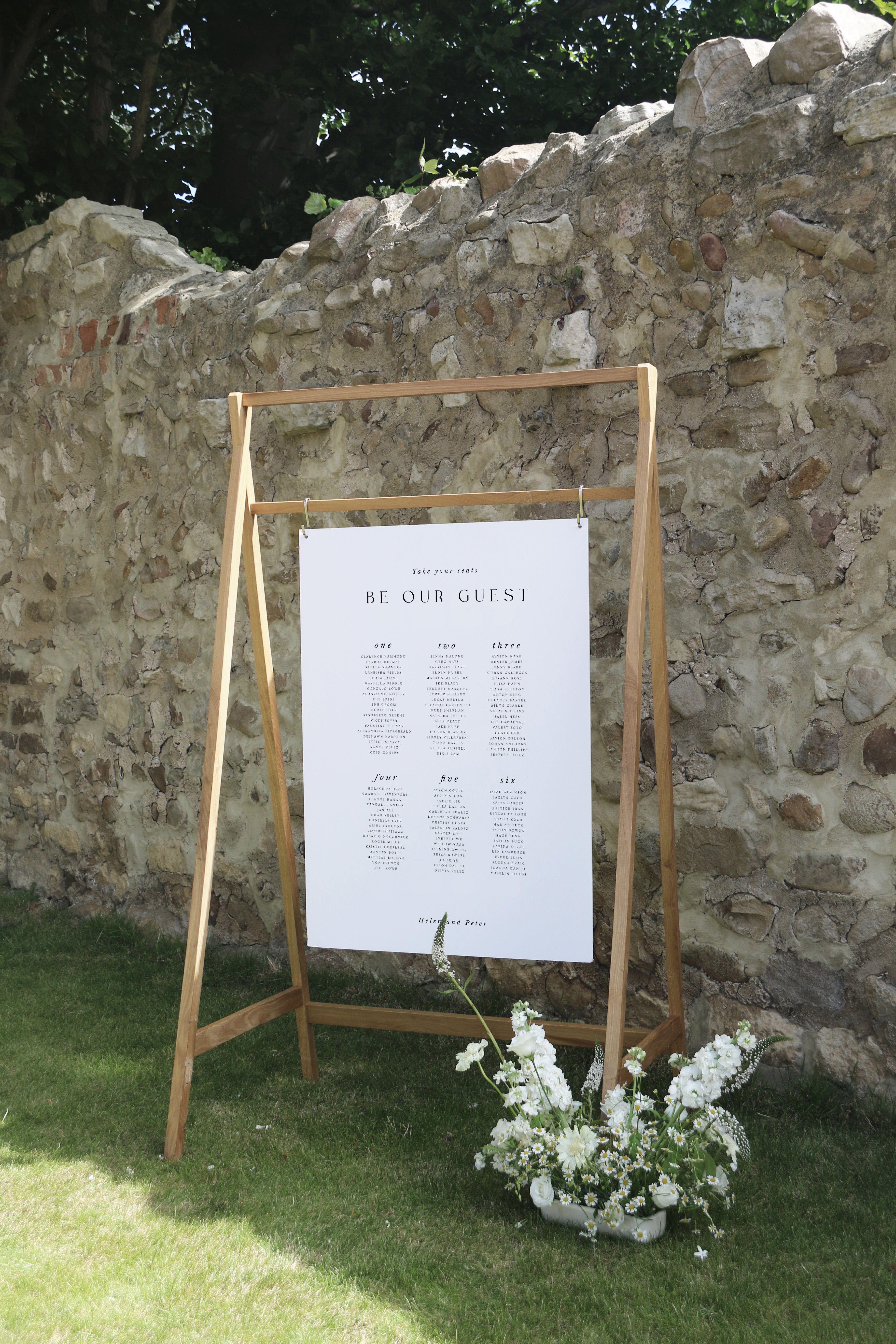 Middleton A1 Wedding Seating Chart – Smith & The Magpie