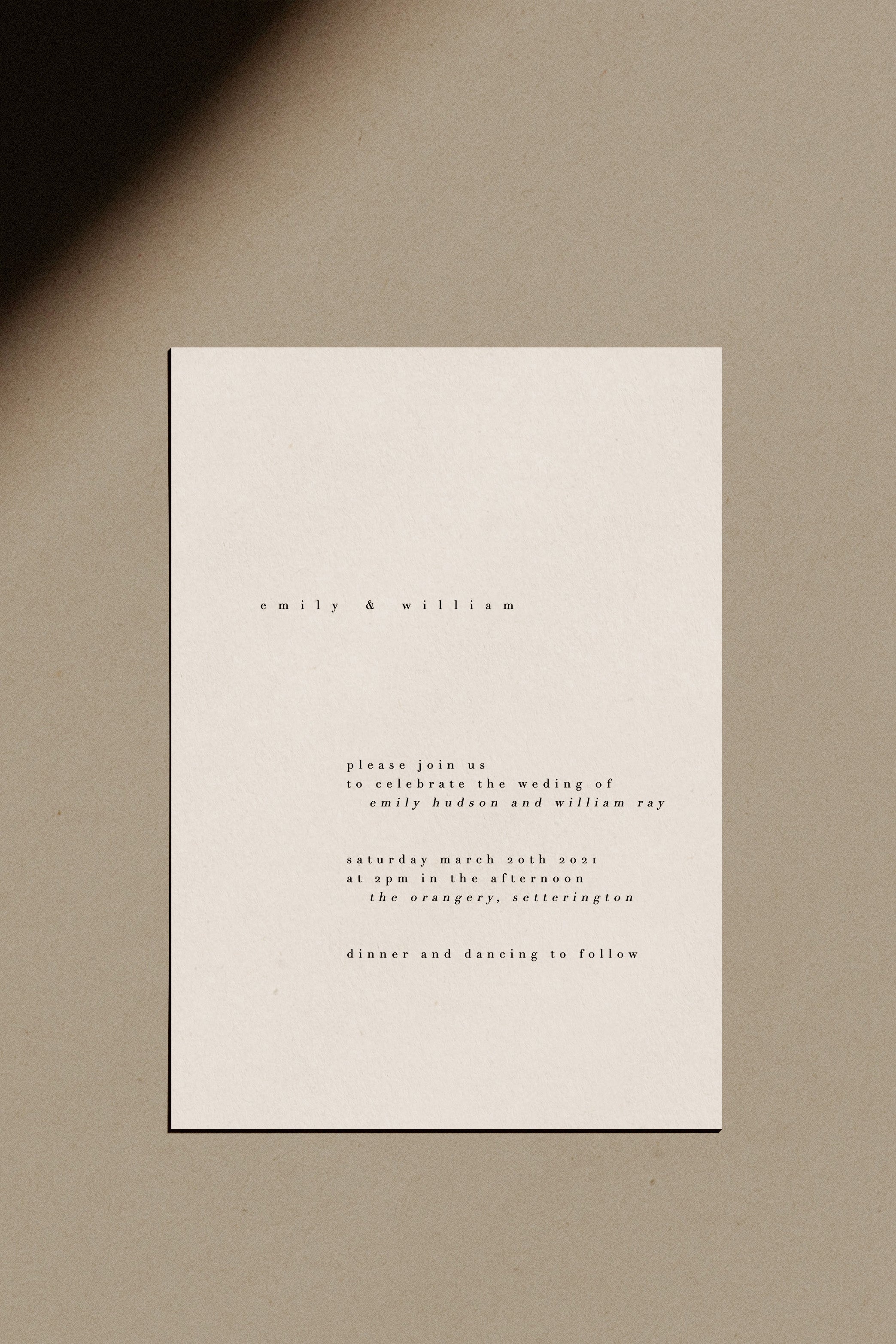 August Wedding Invitations – Smith & The Magpie