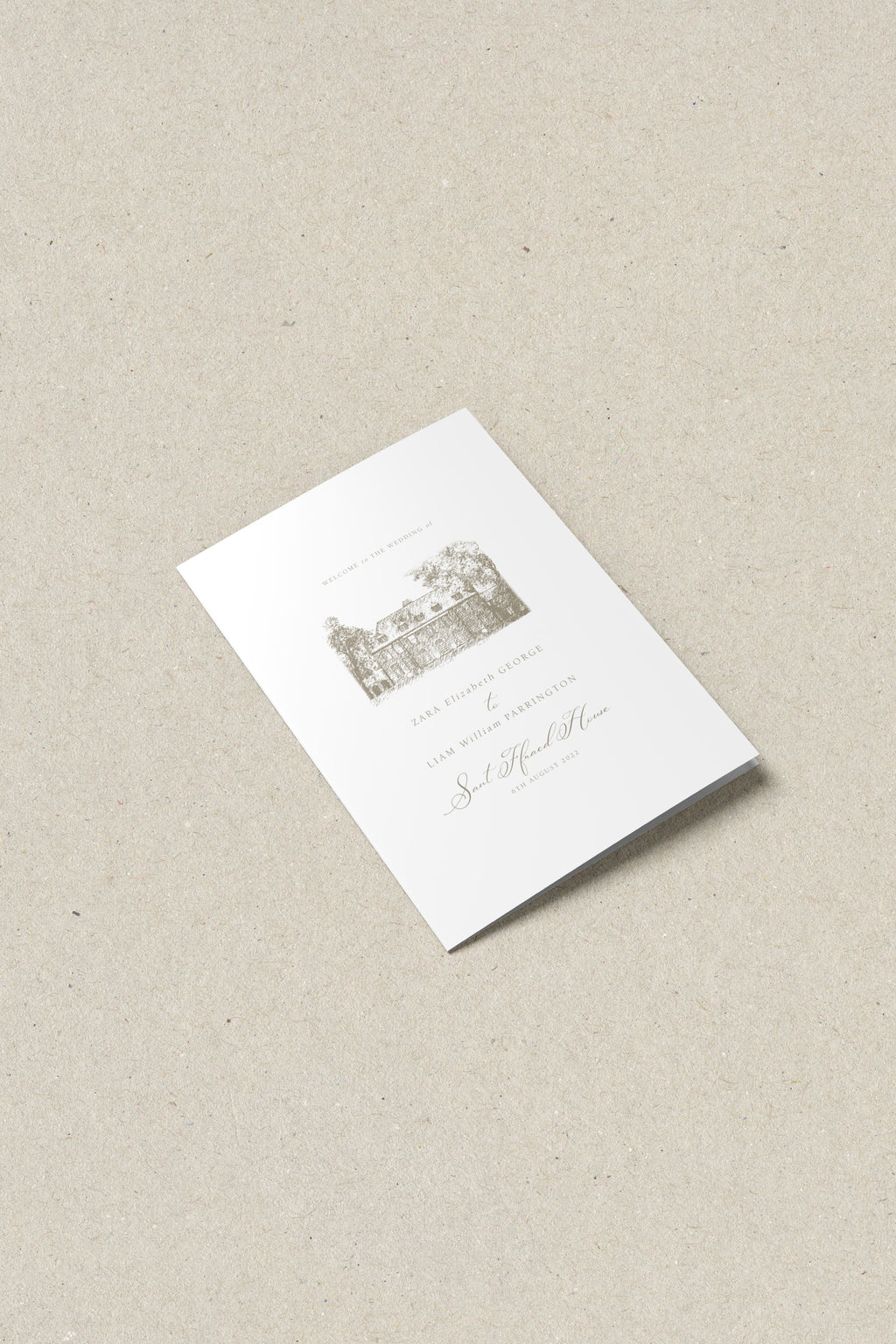 Cotswold Folded Order of Service – Smith & The Magpie